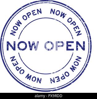 now open round stamp isolated on transparent background. now open stamp ...