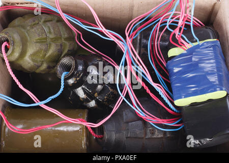 Letter bomb IED - Improvised Explosive Device in mailbox isolated on ...