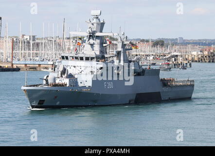German K130 Braunschweig class corvette F261 Magdeburg during Naval ...