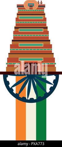 chennai city monument flag indian vector illustration Stock Vector ...