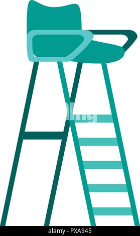 Tennis Referee Chair Tower Icon. Bold outline design with editable ...