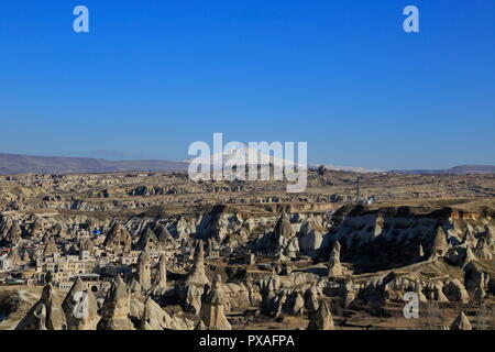 The magnificent Cappadocian valley with its rocky structure formed by ...