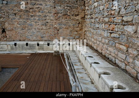 Ancient Latrine (toilet) at Ephesus, Turkey Stock Photo - Alamy