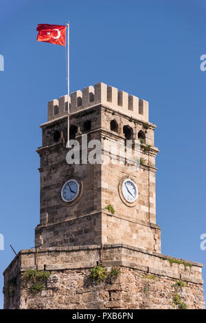 Close up shot of a clock tower. Clock towers were invented in the 11th ...