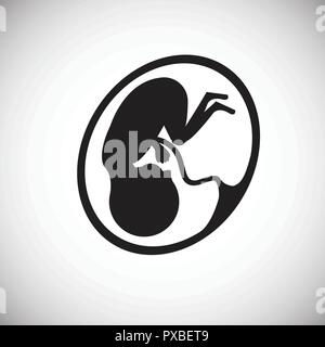 Baby care embrion, illustration or icon, vector on white background ...