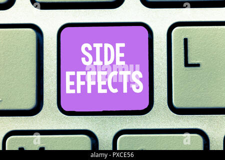 Word writing text Side Effects. Business concept for An unintended ...