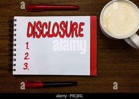 Handwriting text writing Disclosure. Concept meaning The action of ...