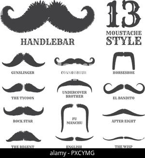 Isolated moustache silhouette Stock Vector Image & Art - Alamy