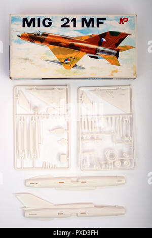 Mig 21 1/72 scale model aircraft kit Stock Photo - Alamy