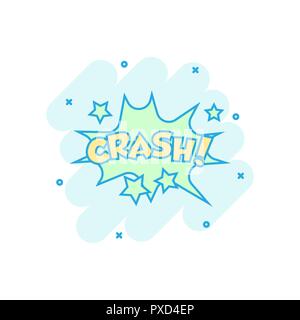 Vector cartoon crash comic sound effects icon in comic style. Sound ...