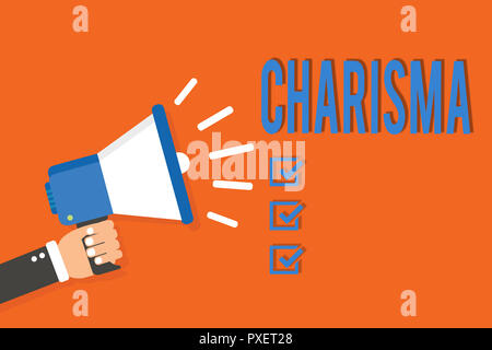 Word writing text Charisma. Business concept for compelling ...