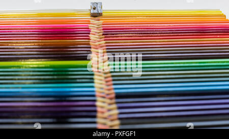 Different shapes with colored pencils Stock Photo - Alamy