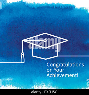Greeting card with congratulations Graduate completion Stock Photo - Alamy