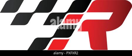 Letter E with racing flag icon symbol design. Racing logo design ...