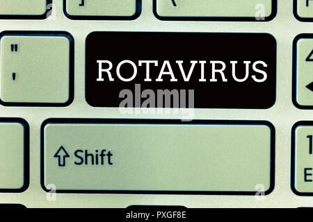 Text sign showing Rotavirus. Conceptual photo Leading cause of severe ...