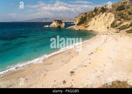 Mirror beach (Plazhi i Pasqyrave), Ksamil, Saranda, Albania Stock Photo ...