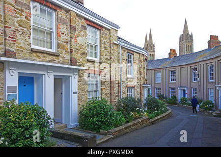 walsingham place, street in the city of truro, cornwall, england, uk ...