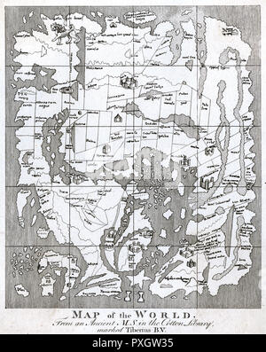 Map of the world 10th century Stock Photo - Alamy