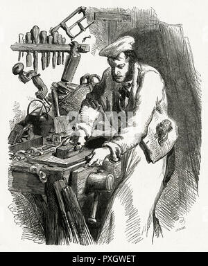 The Victorian Carpenter and His Tools Stock Photo - Alamy