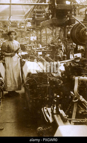 industry, textile industry, weaving mill, circa 1900 Stock Photo - Alamy