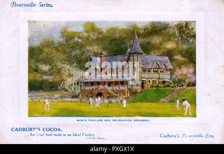 Cricket being played at the cadbury sports club at Bournville Stock ...