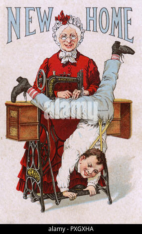 The light-running New Home sewing machine. , Children, Bicycles ...