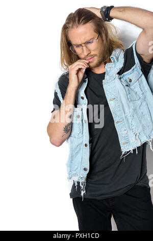 Smoking a roll up cigarette Stock Photo - Alamy