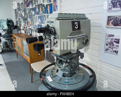 Old TV camera and historical photos in the collection of the NRK ...