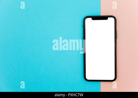 Front view of a modern frameless smartphone screen Stock Photo - Alamy