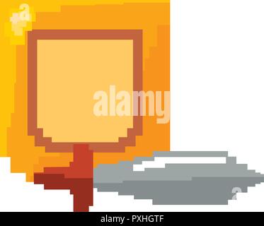 old medieval shield game pixel art vector illustration Stock Vector ...