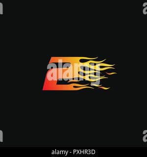 Number 9 Burning flame logo design template Stock Vector Image & Art ...