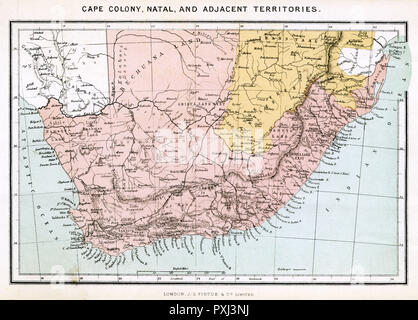 Map of the Colony of Natal, South Africa Stock Photo - Alamy