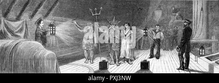 royal navy. Crossing the line equator ceremony ww1 Stock Photo - Alamy
