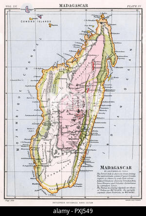 19th century Map of Madagascar Stock Photo - Alamy