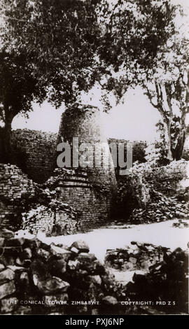 The Conical Tower at Great Zimbabwe Africa Stock Photo - Alamy