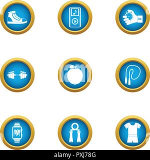 Sport intervention icons set, flat style Stock Vector Image & Art - Alamy