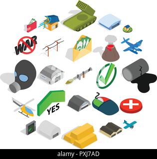 Combatant icons set, isometric style Stock Vector Image & Art - Alamy