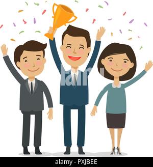 Business success. Awarding ceremony, rewarding concept. Vector ...