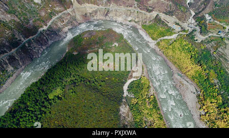 Nyingchi. 21st Oct, 2018. Aerial photo taken in Dalin Village of ...