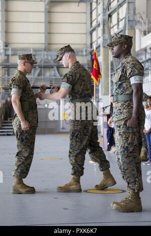 Sgt. Maj. Jason Cain, the sergeant major of Marine Corps Air Station ...