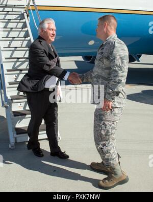 Col Travis D. Rex, U.S. Air Force Exercise Director, speaks at the ...