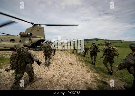 Dutch marines board American Chinook transport helicopters to conduct ...