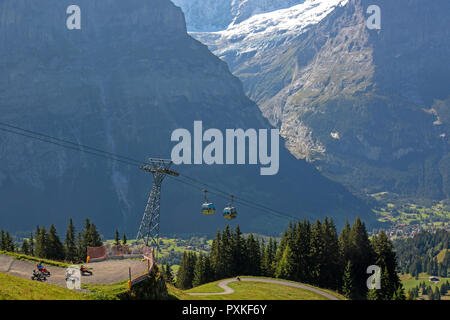 Grindelwald-First cable car Stock Photo - Alamy