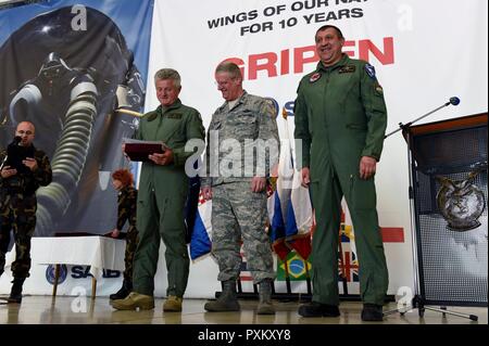 Brig. Gen. Csaba Ugrik, commander of 59th Air Base, Brig. Gen. Stephen ...