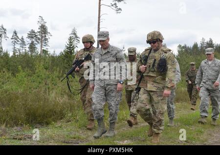 ADAZI MILITARY BASE, Latvia — Gen. Joseph Lengyel, Chief of National ...