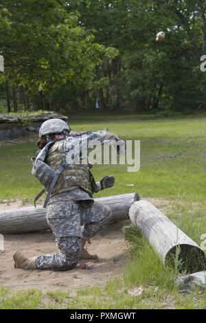 A Soldier with Alpha Company, 572nd Brigade Engineer Battalion, 86th ...