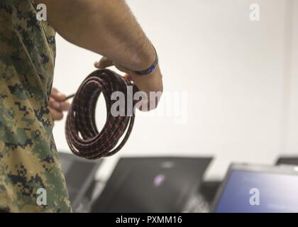 U.S. Marine Corps Sergeant Kamau A. Germaine, squad leader, with 1st ...