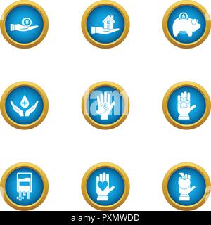 Frugal icons set, flat style Stock Vector Image & Art - Alamy