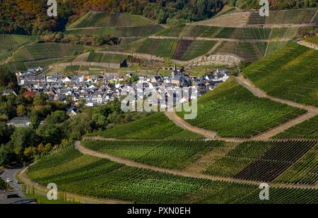 Ahr Valley, Germany. The village of Dernau, a center of wine production ...