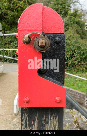 Mechanism for opening a lock gate Stock Photo - Alamy
